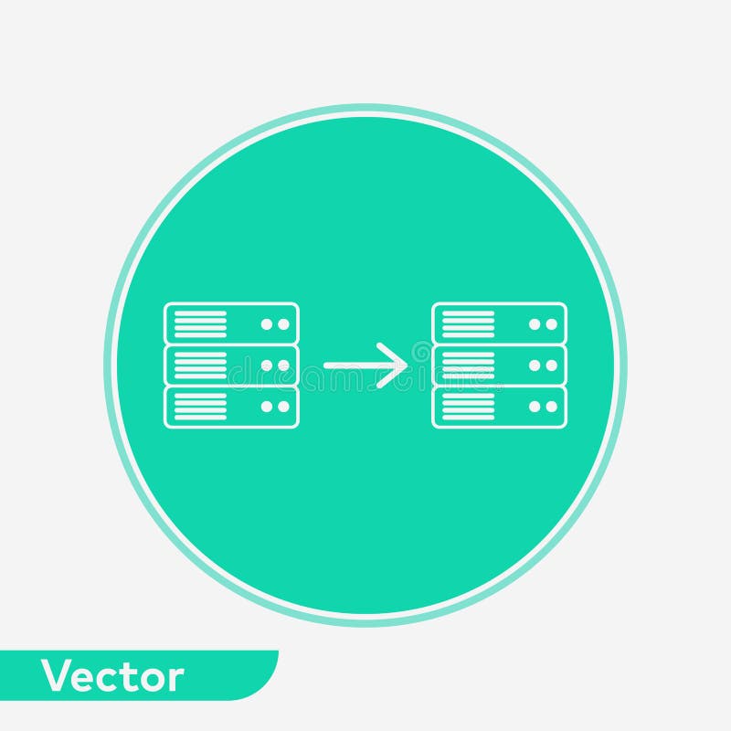Data Transfer Vector Icon Sign Symbol Stock Vector - Illustration of ...
