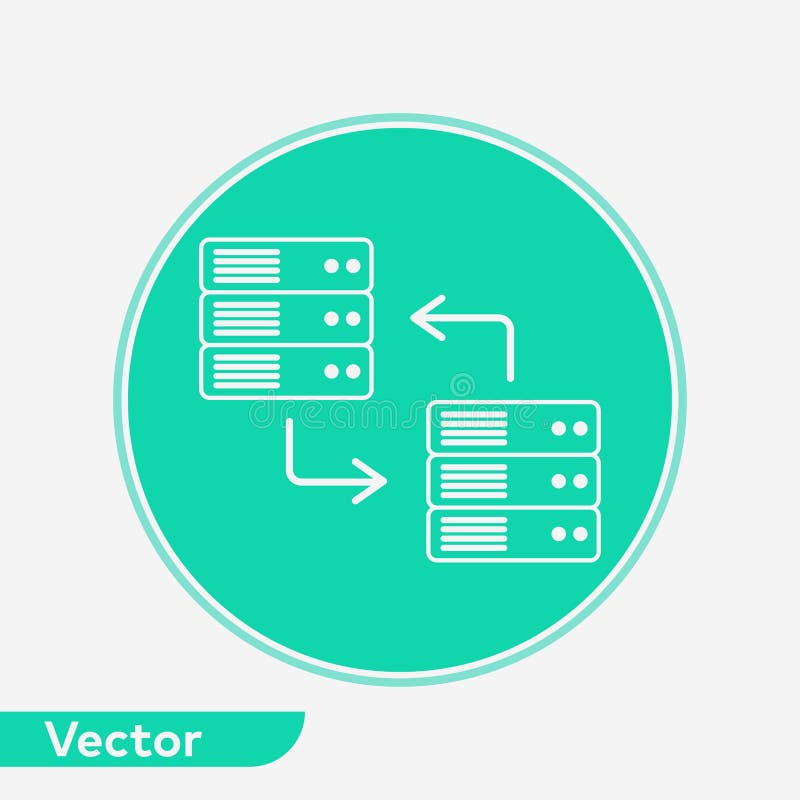 Data Transfer Vector Icon Sign Symbol Stock Vector - Illustration of ...