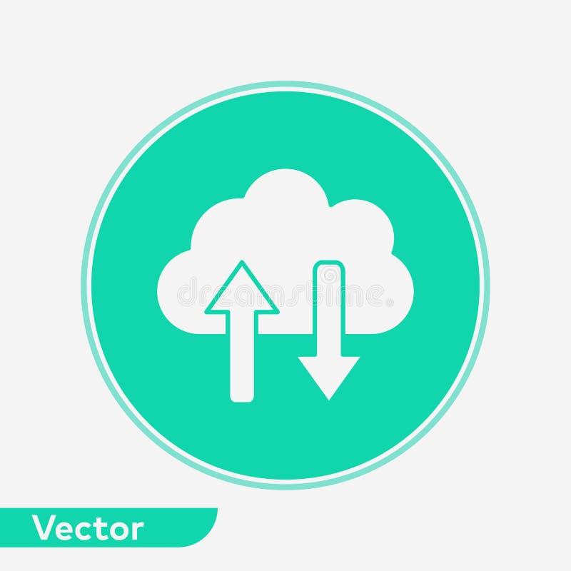 Data Transfer Vector Icon Sign Symbol Stock Vector - Illustration of ...