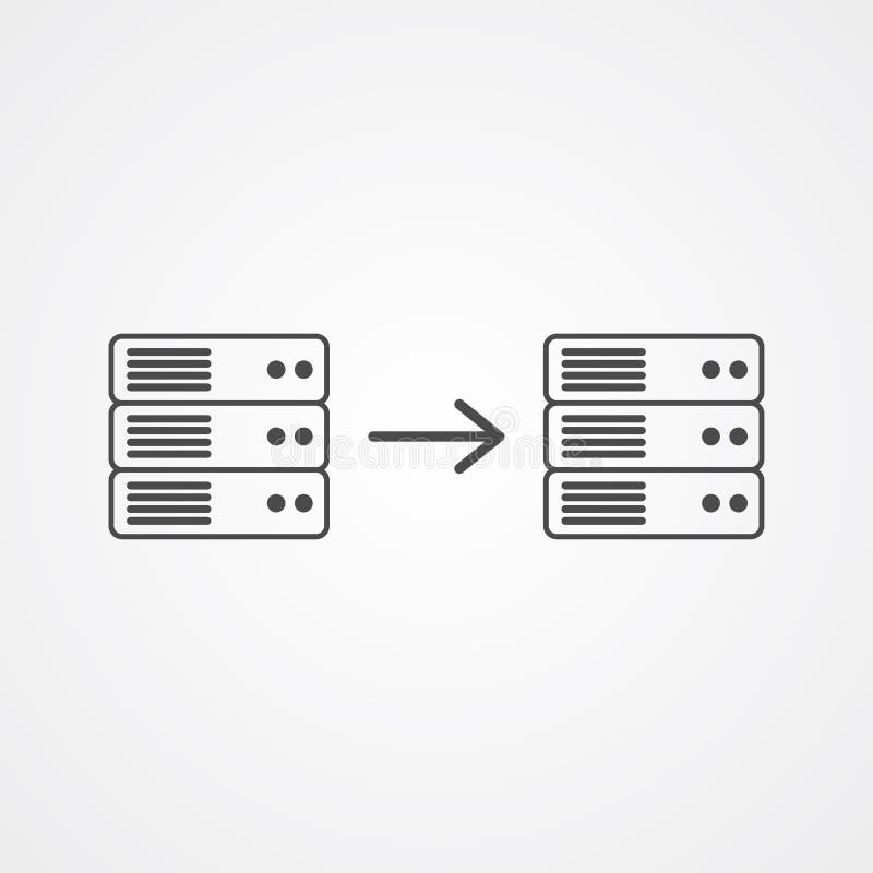 Data Transfer Vector Icon Sign Symbol Stock Vector - Illustration of ...