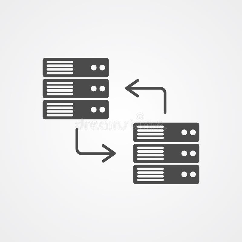 Data Transfer Vector Icon Sign Symbol Stock Vector - Illustration of ...