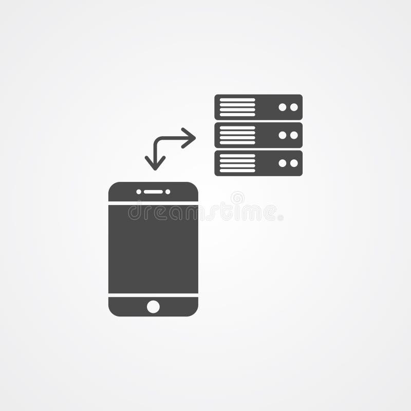 Data Transfer Vector Icon Sign Symbol Stock Vector - Illustration of ...