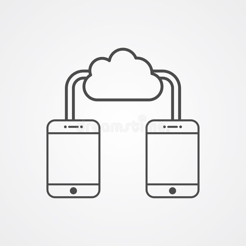 Data Transfer Vector Icon Sign Symbol Stock Vector - Illustration of ...