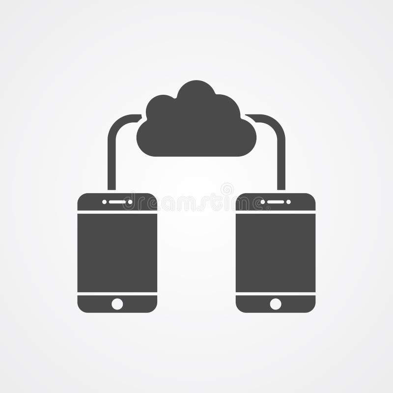 Data Transfer Vector Icon Sign Symbol Stock Vector - Illustration of ...