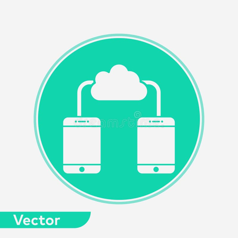 Data Transfer Vector Icon Sign Symbol Stock Vector - Illustration of ...
