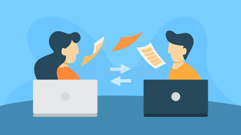 File Transfer between Folders Stock Vector - Illustration of ...