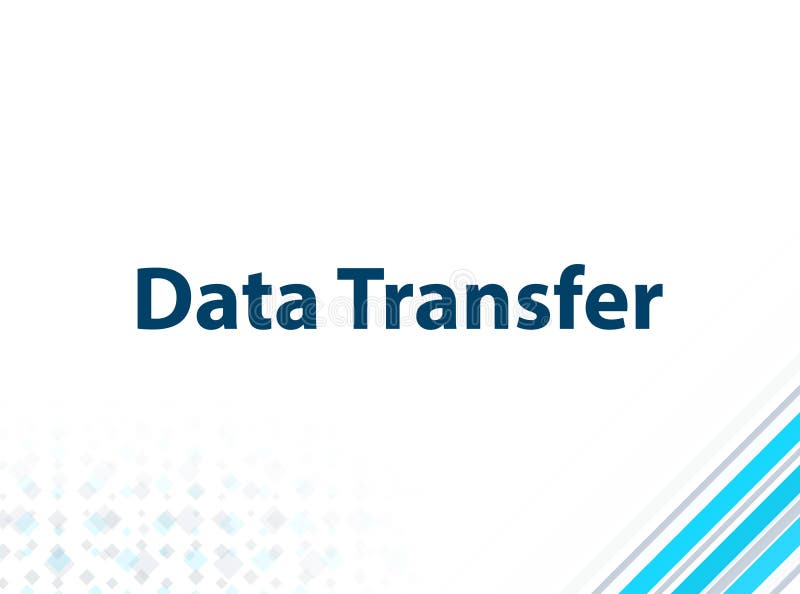 Data Transfer Modern Flat Design Blue Abstract Background Stock ...