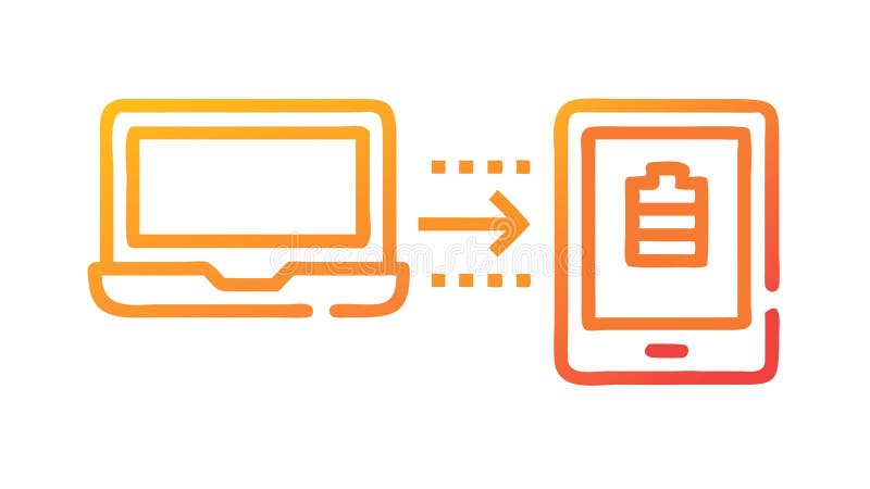 Data Transfer Laptop To Phone, Digital Synchronization, Vector Design Generative AI Stock Vector ...