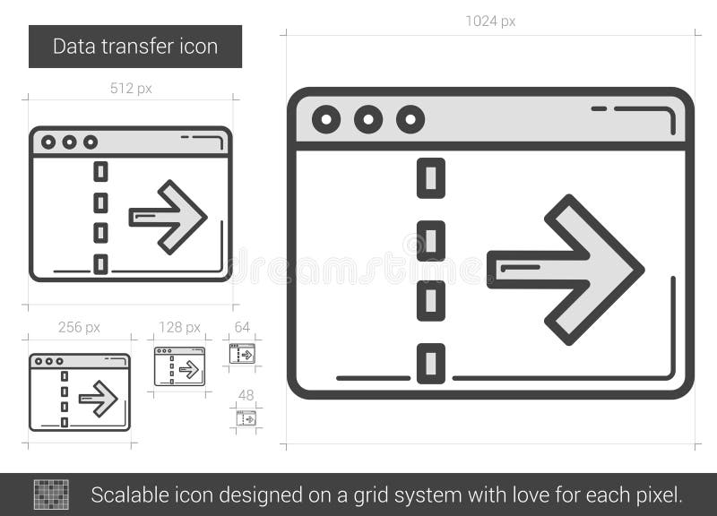 Data transfer line icon. stock vector. Illustration of flat - 83309239