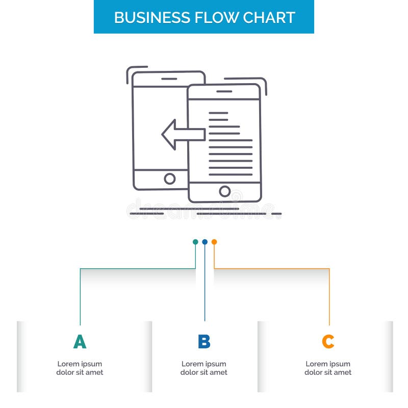 Data, Transfer, Mobile, Management, Move Business Flow Chart Design ...