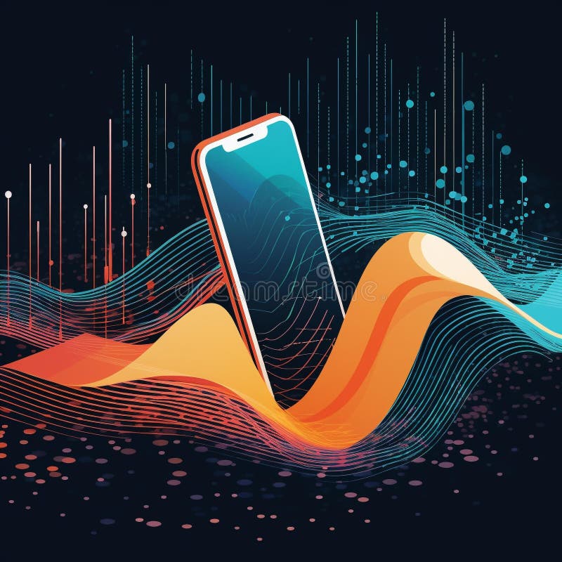 Data Transfer in Motion: Mobile Phone with Abstract Waves and Particles ...