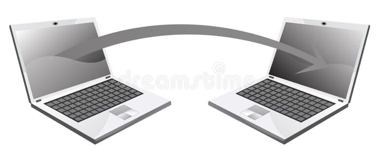 Data Transfer from One Computer To Another Stock Vector - Illustration ...