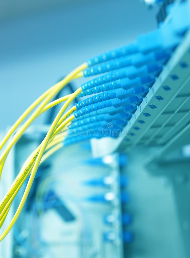 Data Transfer by Optical Fibre Stock Photo - Image of link, industry ...