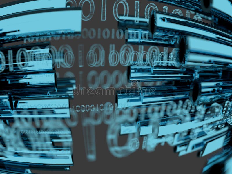 Data Transfer by Optical Fibre Information Technology. 3d Render Stock ...