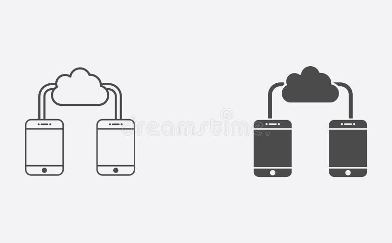 Data Transfer Outline and Filled Vector Icon Sign Symbol Stock Vector ...