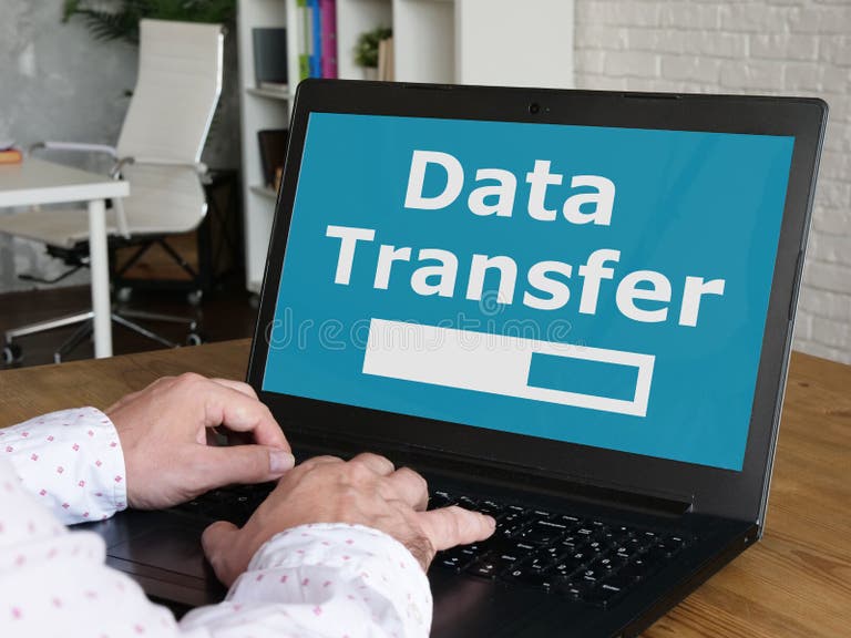 Data Transfer Progress Graph Complete Diagram on Screen Login and ...