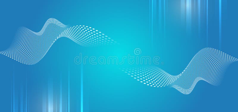 Data Transfer and Protection, Internet Communication on Blue Background ...