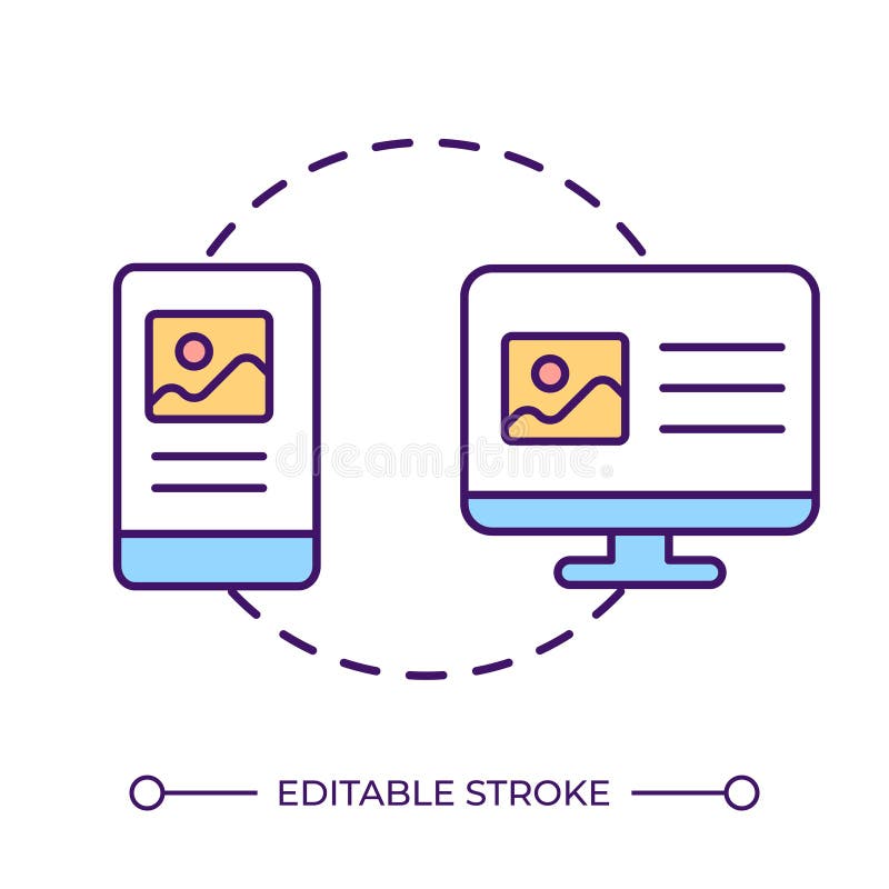 Data Transfer RGB Color Icon Stock Illustration - Illustration of ...