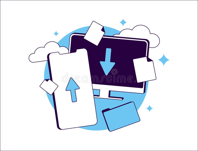 Mobile File Transfer Stock Illustrations – 13,436 Mobile File Transfer Stock Illustrations ...