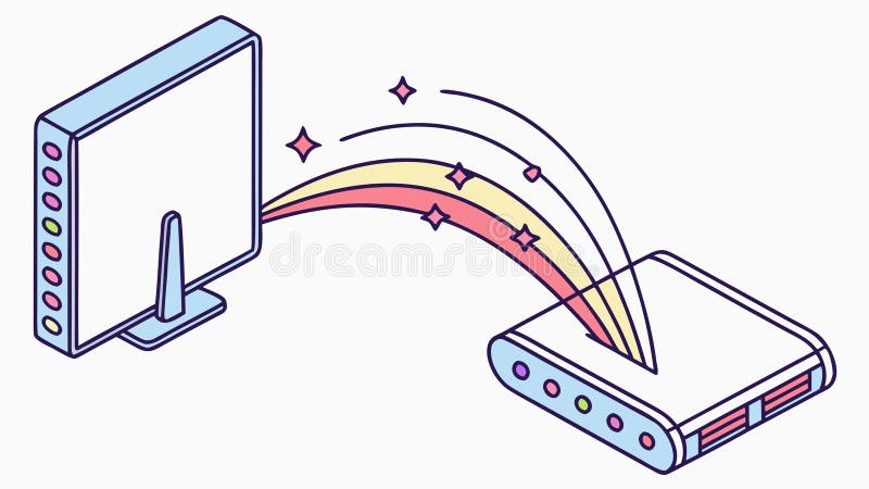 Data Transfer, Server To Device Connection, Vector Design Generative AI Stock Vector ...