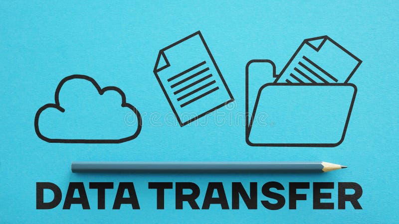 Data Transfer is Shown Using the Text Stock Image - Image of screen ...
