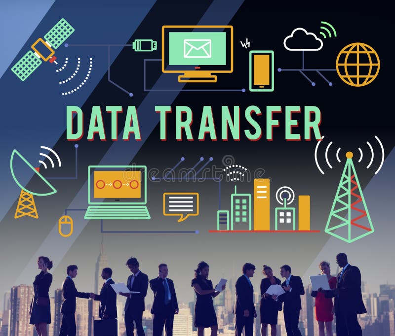 Data Transfer Technology Network Operation Information Concept Stock ...