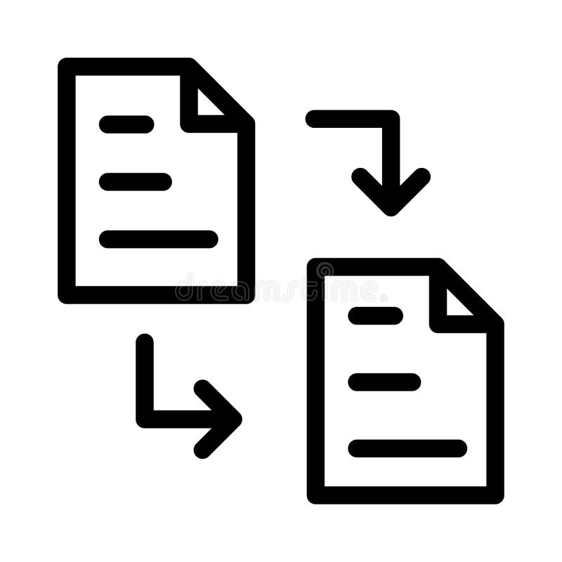 Data Transfer Thin Line Icon Stock Illustration - Illustration of share ...