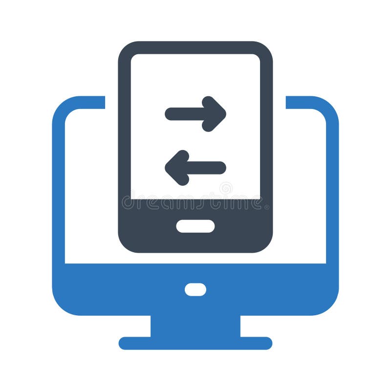 Data Transfer Glyph Colour Vector Icon Stock Vector - Illustration of ...