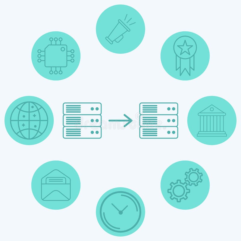 Data Transfer Vector Icon Sign Symbol Stock Illustration - Illustration ...