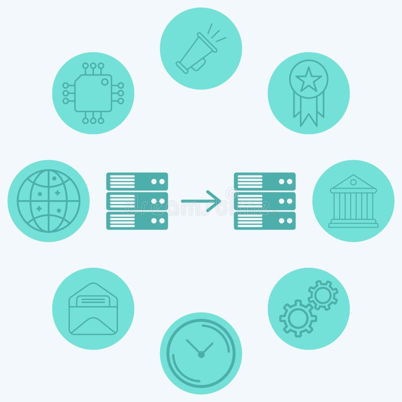 Data Transfer Vector Icon Sign Symbol Stock Illustration - Illustration ...