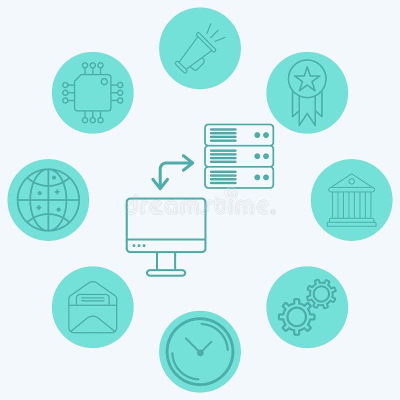 Data Transfer Vector Icon Sign Symbol Stock Vector - Illustration of ...