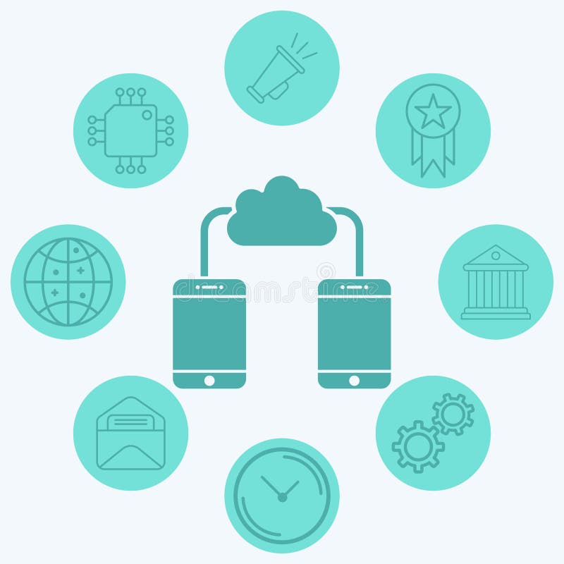 Data Transfer Vector Icon Sign Symbol Stock Illustration - Illustration ...