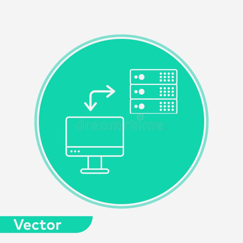 Data Transfer Vector Icon Sign Symbol Stock Vector - Illustration of ...