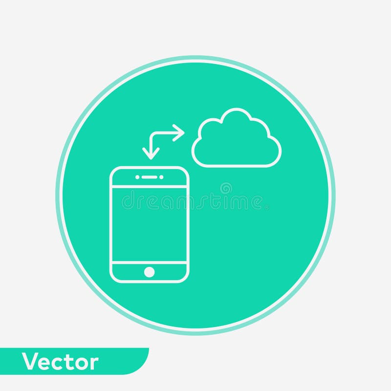 Data Transfer Vector Icon Sign Symbol Stock Vector - Illustration of ...