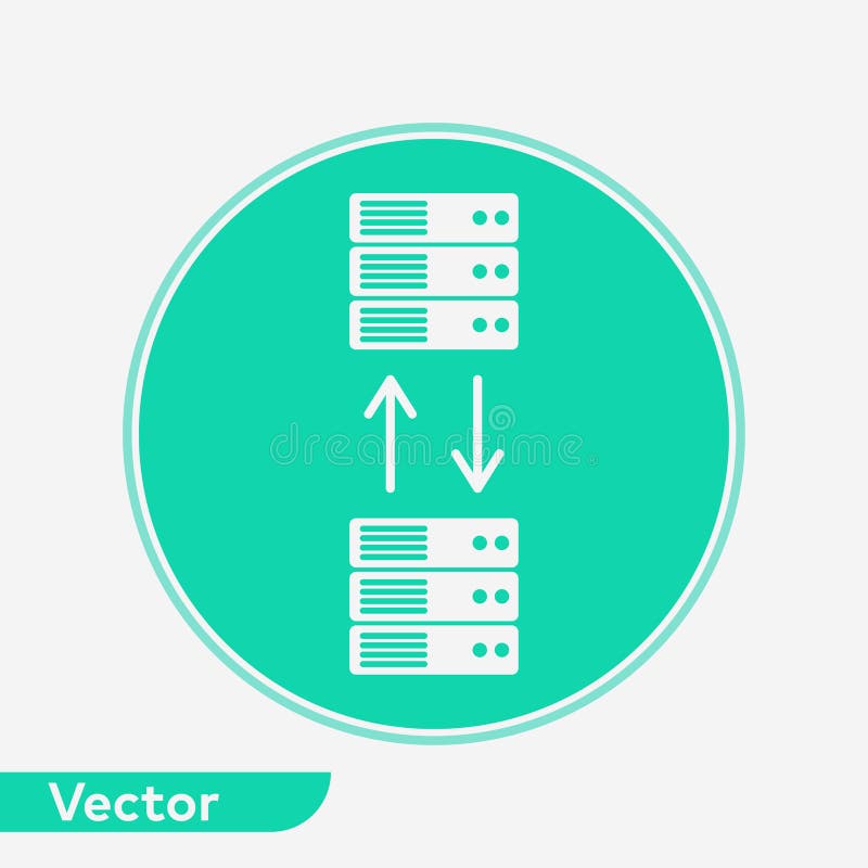 Data Transfer Vector Icon Sign Symbol Stock Vector - Illustration of ...