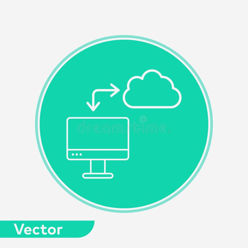 Data Transfer Vector Icon Sign Symbol Stock Vector - Illustration of ...