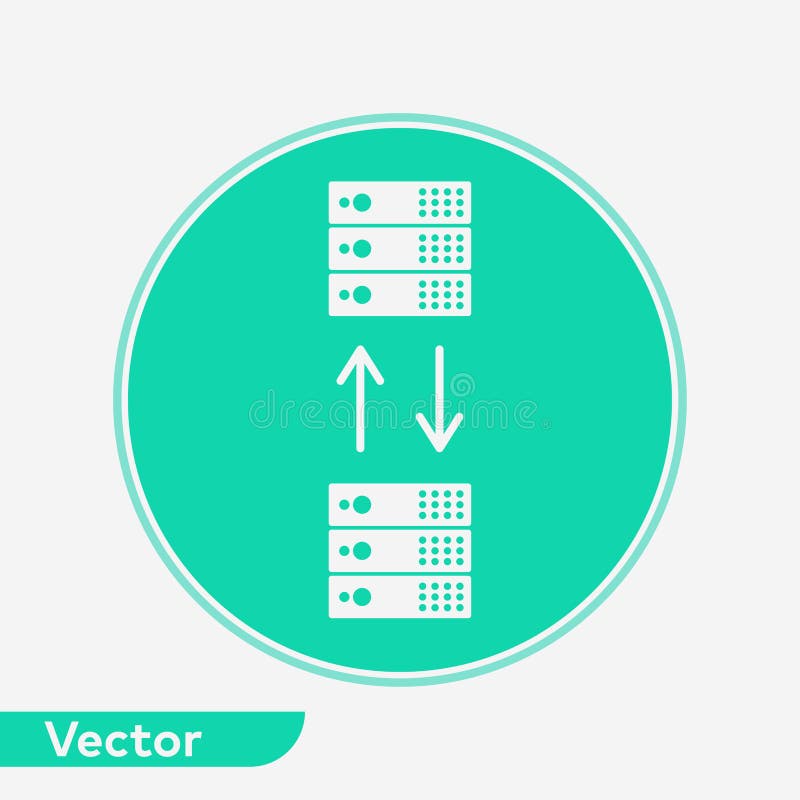 Data Transfer Vector Icon Sign Symbol Stock Vector - Illustration of ...