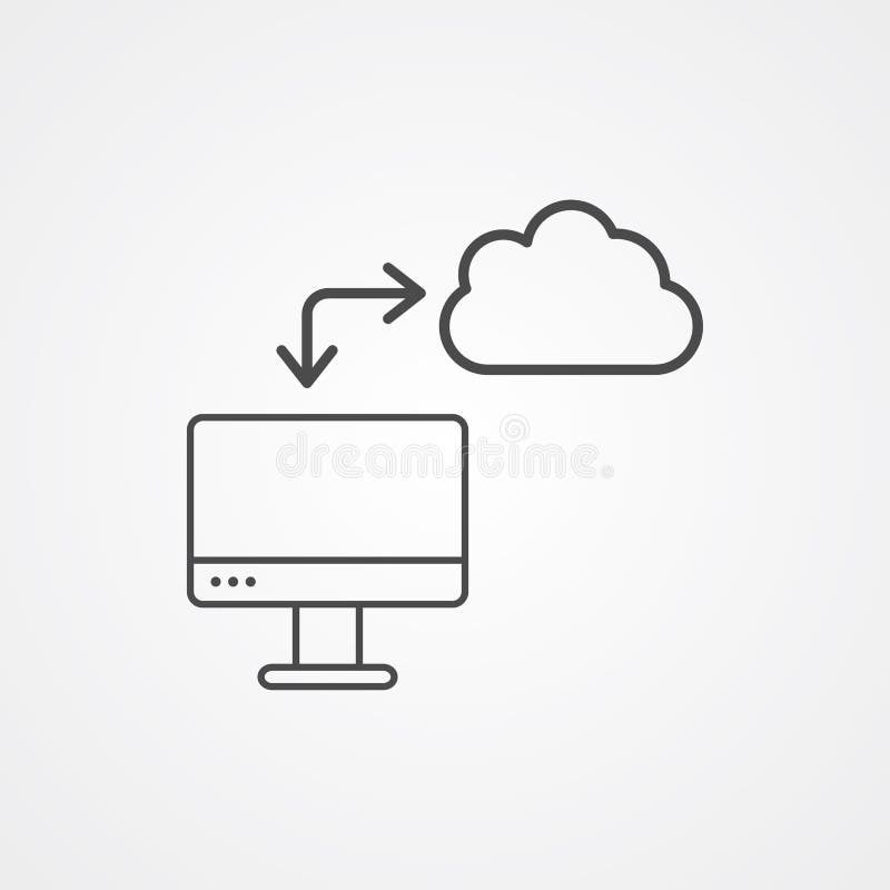 Data Transfer Vector Icon Sign Symbol Stock Vector - Illustration of ...