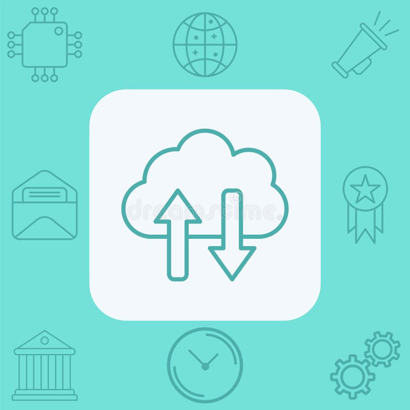 Data Transfer Vector Icon Sign Symbol Stock Vector - Illustration of ...