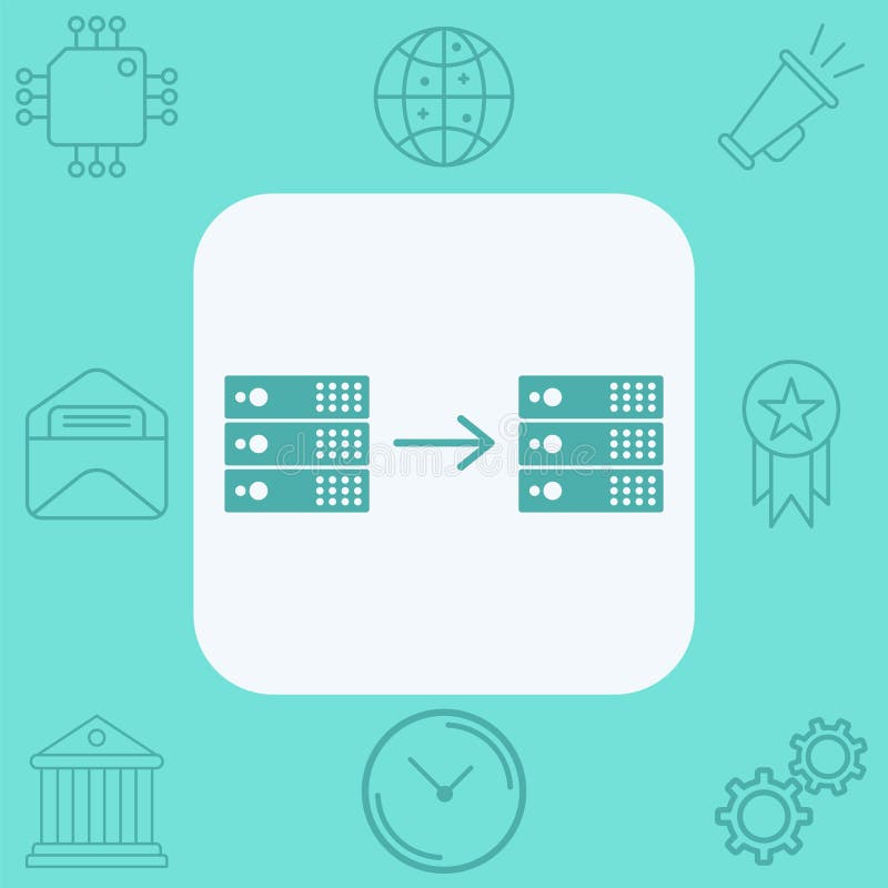 Data Transfer Vector Icon Sign Symbol Stock Vector - Illustration of ...