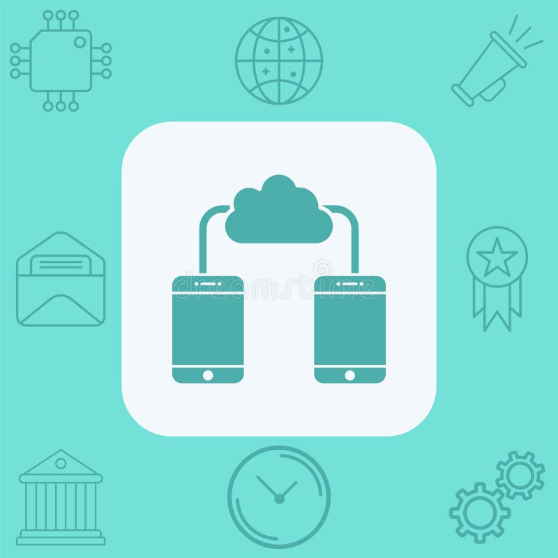 Data Transfer Vector Icon Sign Symbol Stock Illustration - Illustration ...