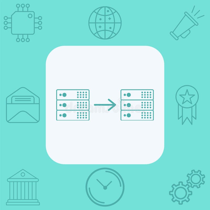Data Transfer Vector Icon Sign Symbol Stock Illustration - Illustration ...