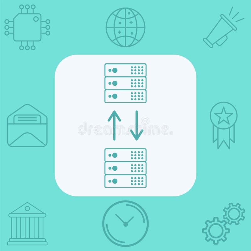 Data Transfer Vector Icon Sign Symbol Stock Vector - Illustration of ...