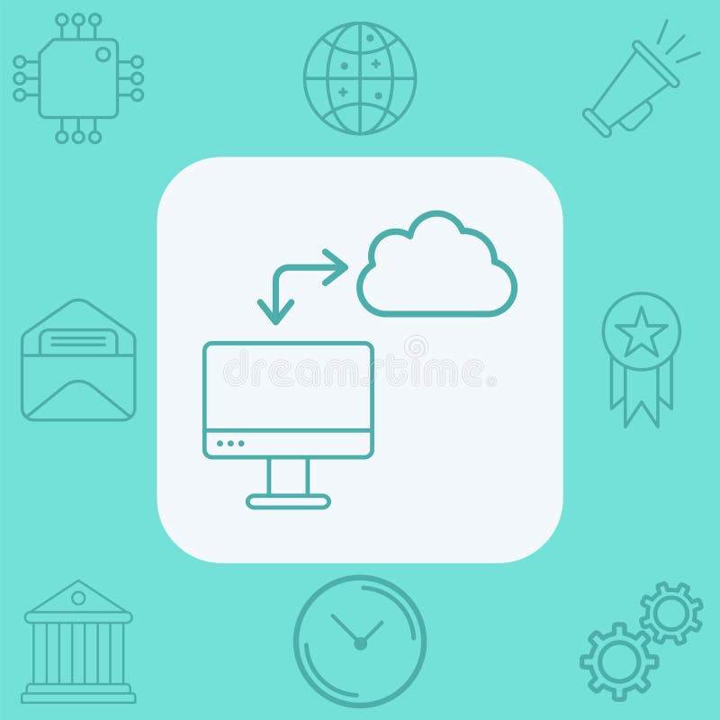 Data Transfer Vector Icon Sign Symbol Stock Illustration - Illustration ...