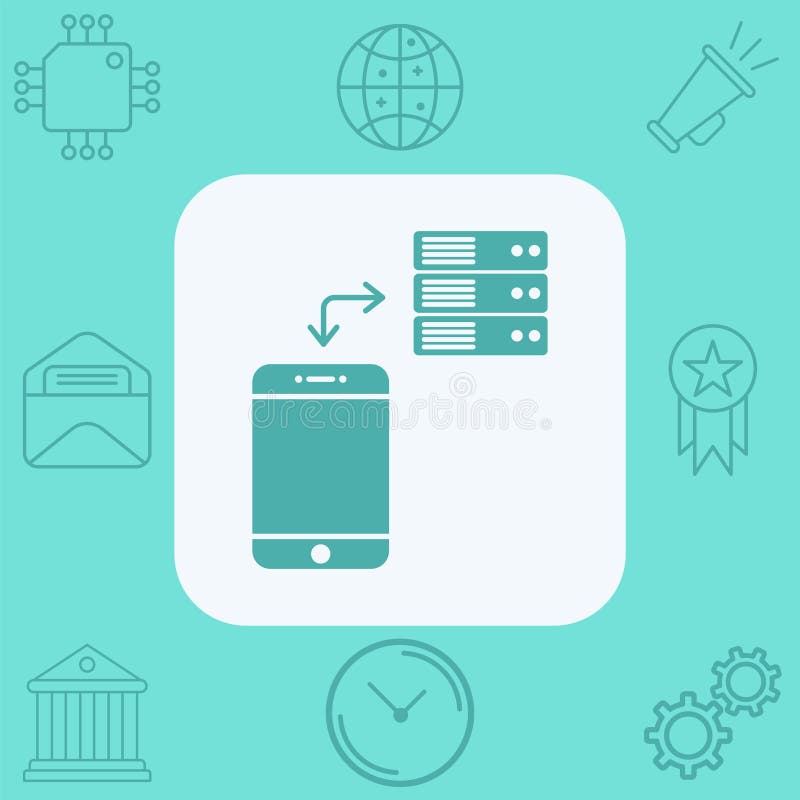 Data Transfer Vector Icon Sign Symbol Stock Illustration - Illustration ...