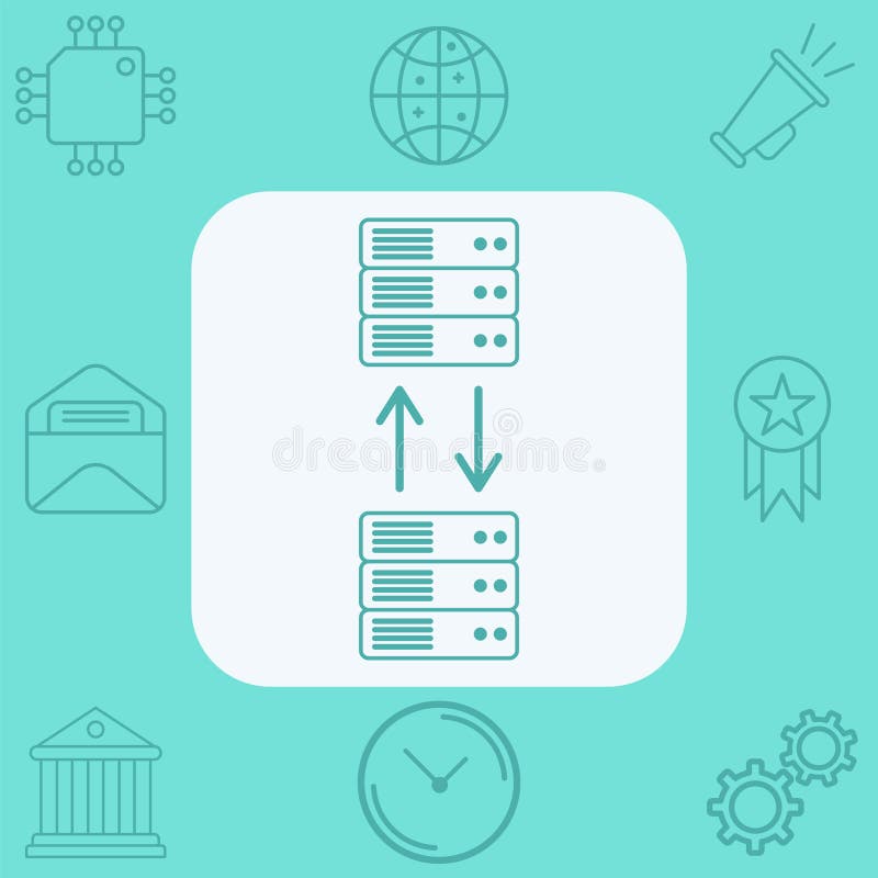 Data Transfer Vector Icon Sign Symbol Stock Illustration - Illustration ...