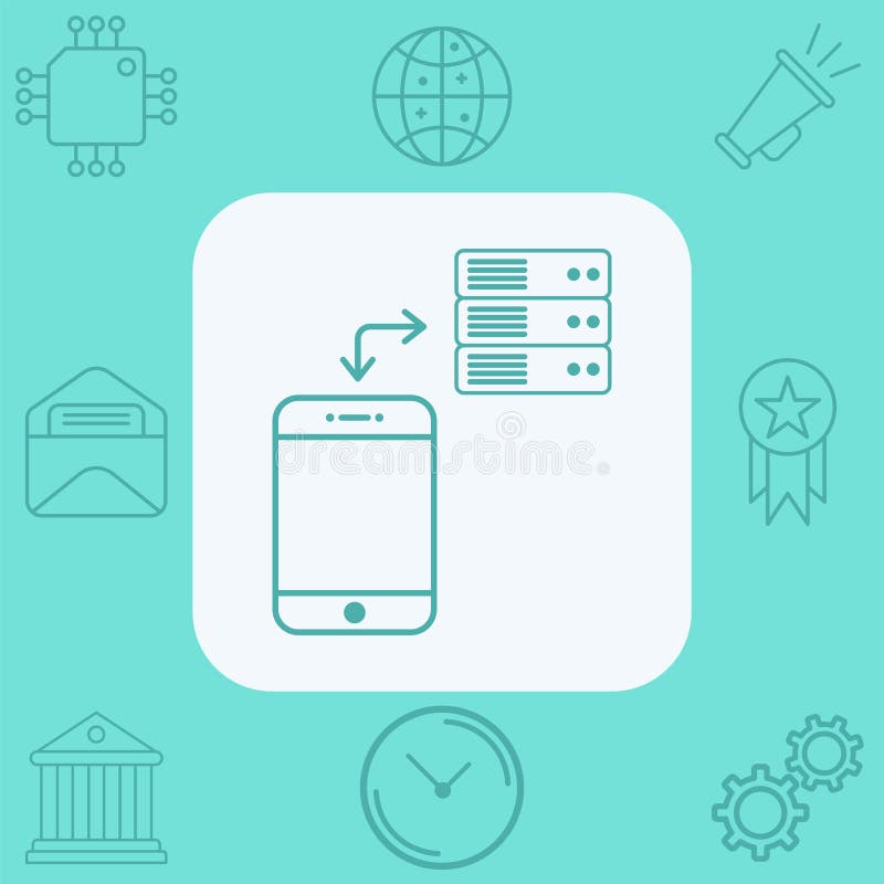 Data Transfer Vector Icon Sign Symbol Stock Illustration - Illustration ...