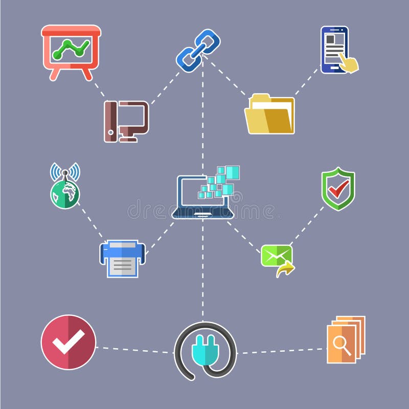 Data Transfer and Web Security Technology Concept Stock Vector ...