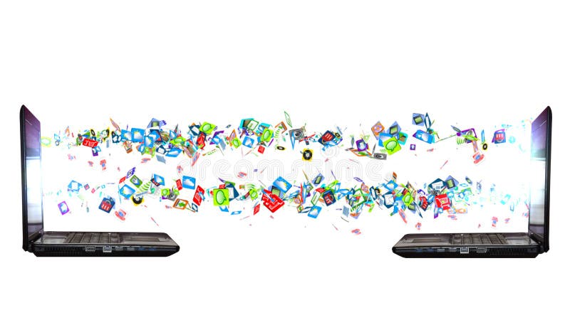 Data Transferring Concept. Exchange of Data between Computers Stock ... Data Transferring Concept. Exchange of Data between Computers Stock ...