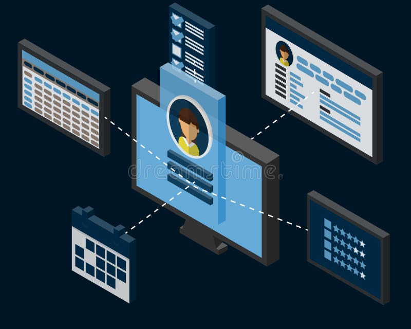 Data Transform with Human Resources Database Vector Stock Vector ...